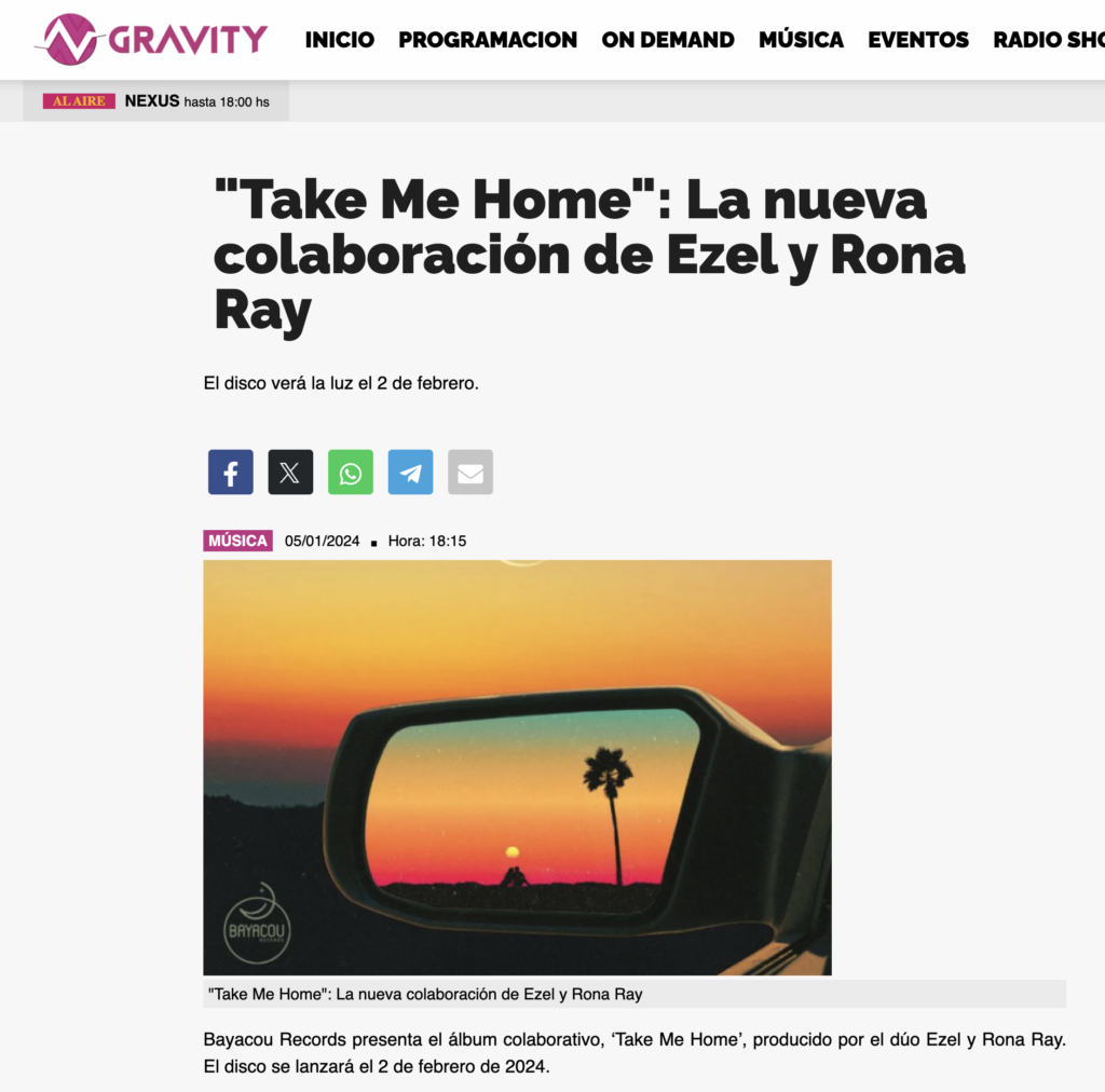 Ezel | “Take Me Home”: La nueva colaboración de Ezel y Rona Ray